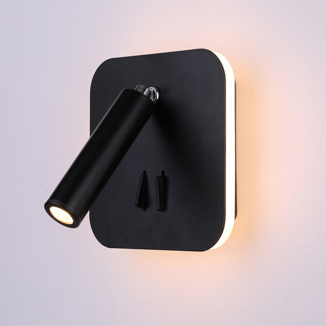 LED Wall Light Fixture Square Reading Bedside Lamp Picture Spotlight ...