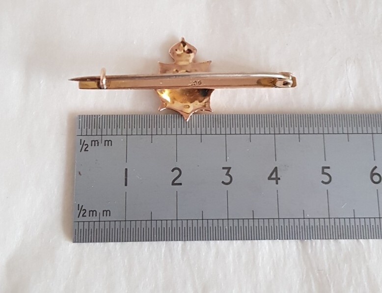 Antique 9ct Yellow gold bar brooch. "The Army Service Corps. " | eBay UK