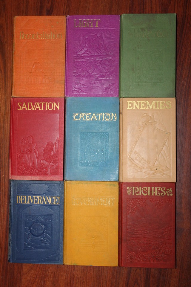 1926 - 1939 RAINBOW 9 books Watchtower Jehovah Witnesses IBSA JF ...