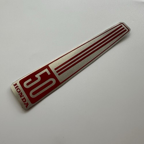 Honda Cub 50 C50 Front Frame Sticker Badge Emblem Decal Aluminium | eBay UK