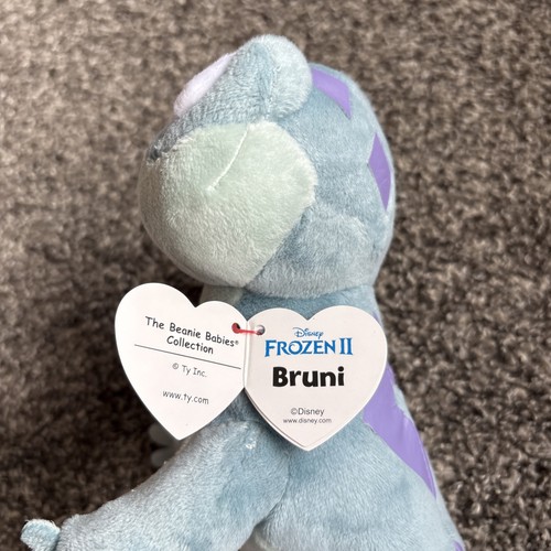 Ty Beanie Sparkle Boo 6" Bruni Salamander Disney Frozen 2 Plush Figure ...