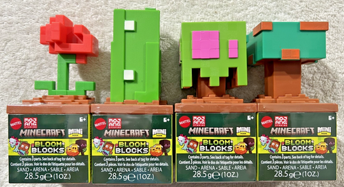 MINECRAFT BLOOM BLOCKS SET OF 4 FIGURES **NEW 2025** | eBay