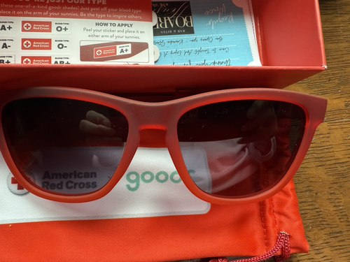 NEW American Red Cross Goodr Polarized Sunglasses Limited Blood Donor ...
