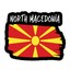 2 x North Macedonia Country FLAG TEXT Sticker Stickers window car ute ...
