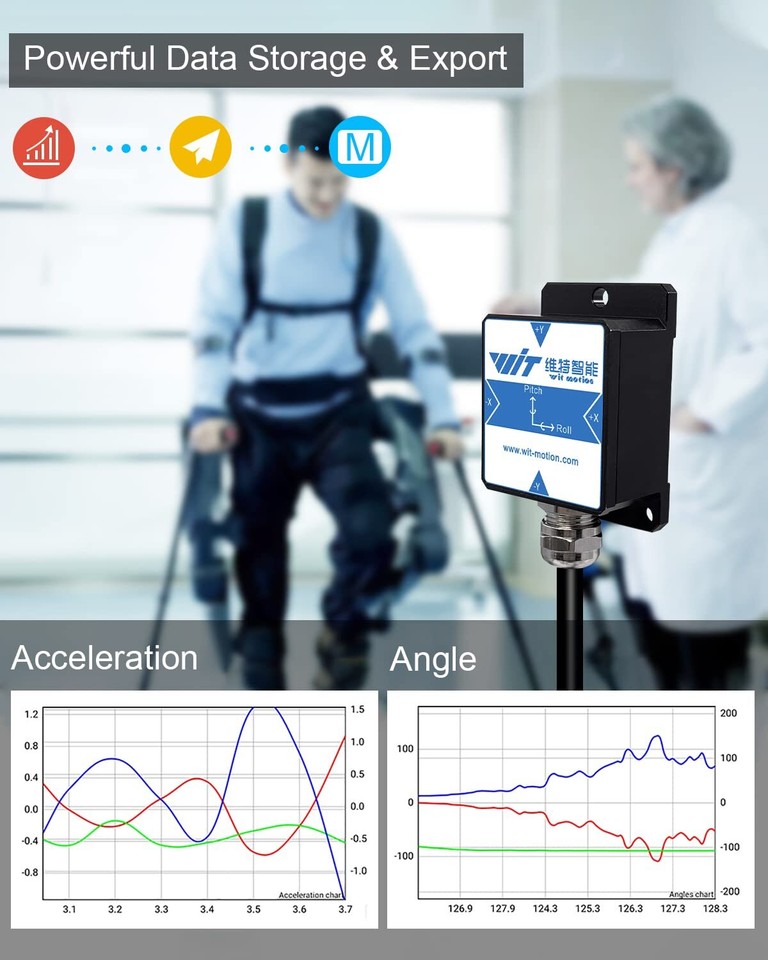 Industrial-Grade Accelerometer+Inclinometer HWT901B-TTL MPU9250 9-axis ...
