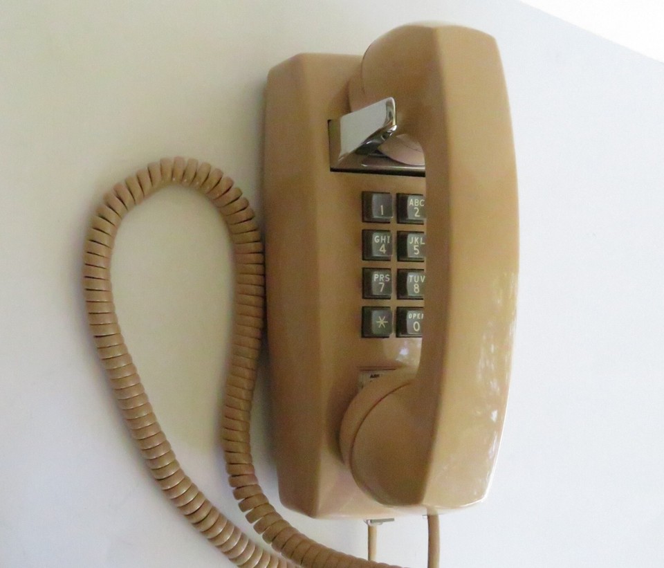 Western Electric Beige 2554 touch tone wall phone works | eBay