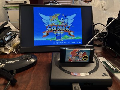analogue mega sg console w/box, controller, adapters and Sonic 2 | eBay