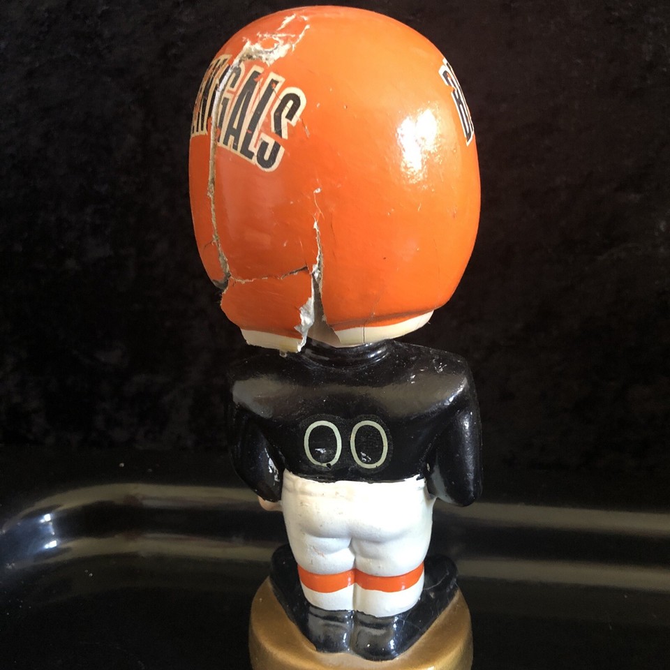 Cincinnati Bengals 1960's Bobble Head Nodder NFL Vintage Gold Base ...