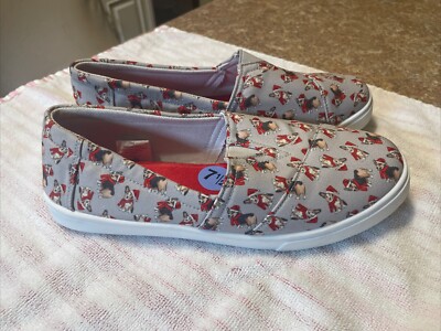 NWT Isaac Mizrahi Corgi Dog Print Women’s 7.5 slip-on sneakers shoes ...