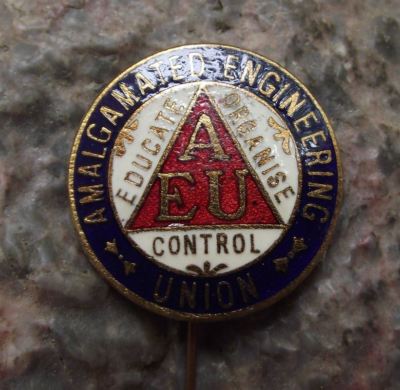 Antique British Engineering Trade Union AEU Educate Organise Control ...