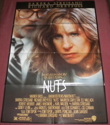 Nuts Movie Poster 27x41 S/S Folded Barbara Striesand Richard Dreyfuss ...