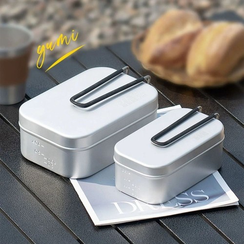 Aluminium Mess Tin - Large Lunch Box Camping Tableware with Lid ...