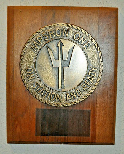 US Navy Maritime Prepositioning Ship Squadron One plaque crest naval ...