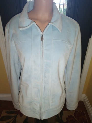 Vintage '90s MUDD XL Ladies Powder Blue Velour w Faux Fur Lining Jacket ...