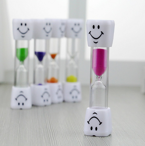 5pcs 3-minute teeth hourglass creative timing cartoon smiling face ...