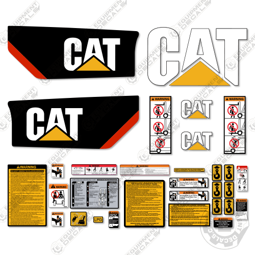 Fits Caterpillar Forklift Decal Kit EC22N2 - 7 YEAR OUTDOOR 3M VINYL ...