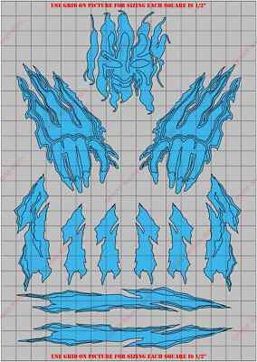 TRN2014P Ripped RC Body Vinyl Paint Mask/ Stencil Kit | eBay