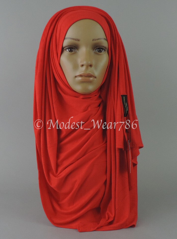 Premium Cotton Jersey Maxi Hijab Scarf Shawl Wrap Islam Muslim 180X80cm ...