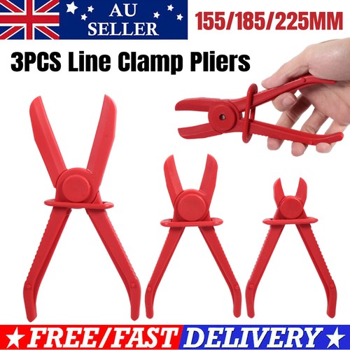 3Pcs Flexible Hose Line Clamp Pliers Hands Tool Set Brake Fuel Water ...