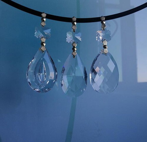 10pcs Clear 38mm Crystal Dorp Hanging Chandelier Lamp Parts Pendant ...