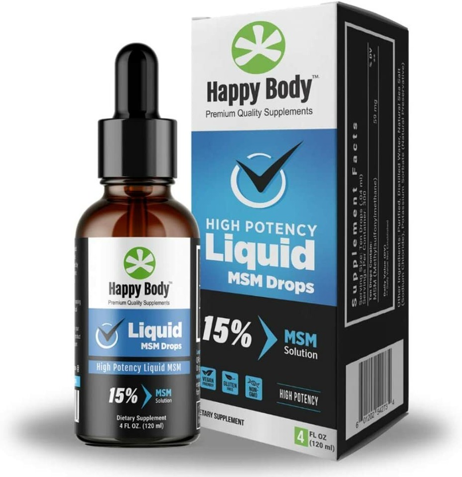 Liquid MSM Drops by Happy Body The Highest MSM Content in Liquid MSM ...