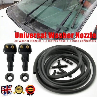 Car Windscreen Sprayer Washer Wiper Nozzle Front Window Spray Jet Hose ...
