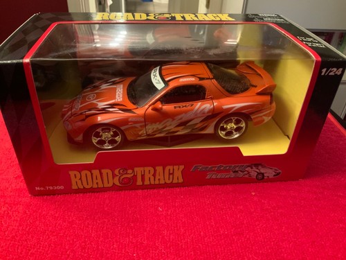 MOTORMAX 1/24 FACTORY TUNER ROAD & TRACK ORANGE MAZDA RX-7 TWIN TURBO ...