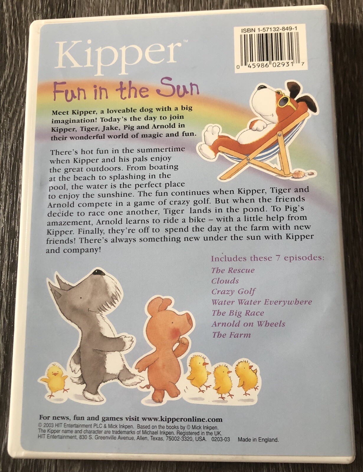 Kipper The Dog Fun in the Sun DVD 2003 | Grelly USA