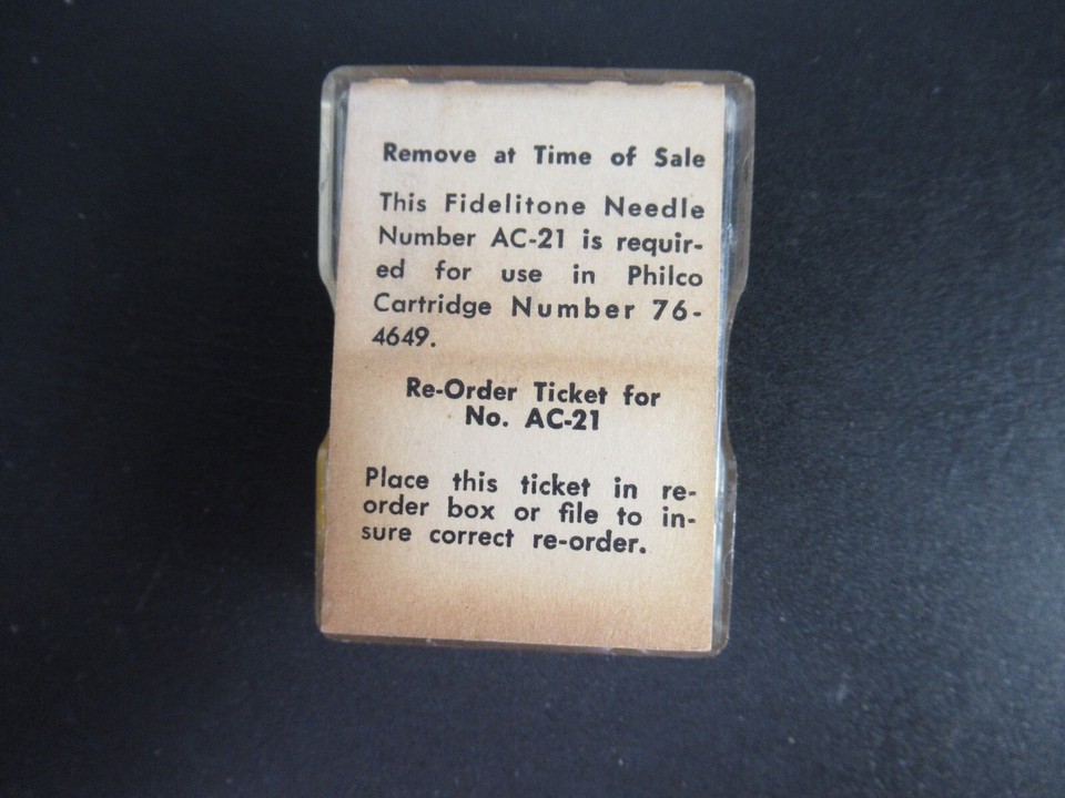 Fidelitone NEEDLE, AC-21, Philco 76-4649 (O GC) | eBay