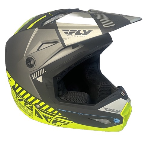 FLY RACING ELITE HELMET MATTE BLACK/GREY/HI-VIS XS 73-8505XS | eBay