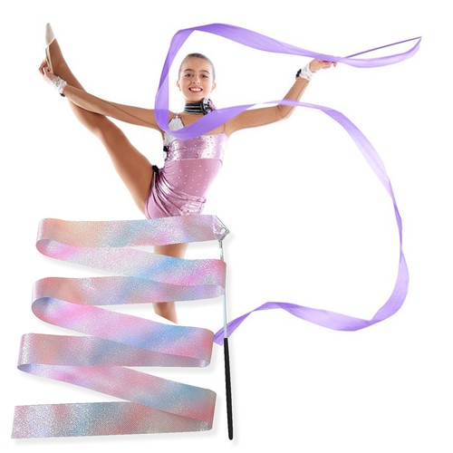 2pcs Dance Ribbon Streamer Extra Soft Multipurpose Shiny Long Ribbons ...