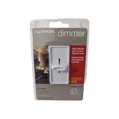 Lutron S-600H-WH Electronics Skylark Single Pole 600W Dimmer Switch ...