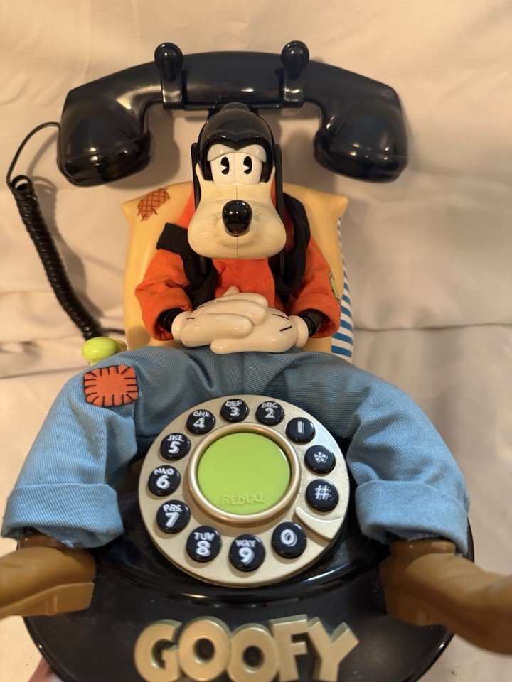 Vintage Disney GOOFY ANIMATED TALKING TELEPHONE by TELEMANIA with ...