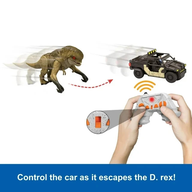 Jurassic World Rebirth Track N Chomp Distortus Rex & Vehicle, Remote ...