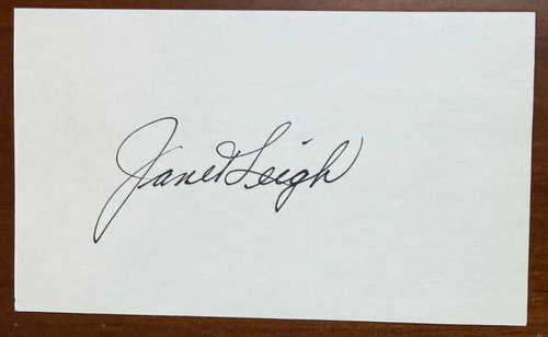 Janet Leigh Autograph Signed 3x5 INDEX CARD HOLLYWOOD ICON | eBay