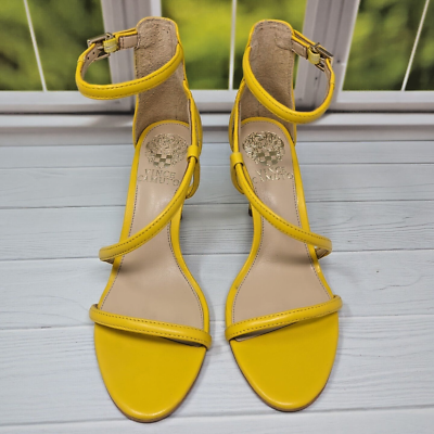 Mustard Yellow Strap Sandals 1990s Mustard Yellow Leatherette Platform