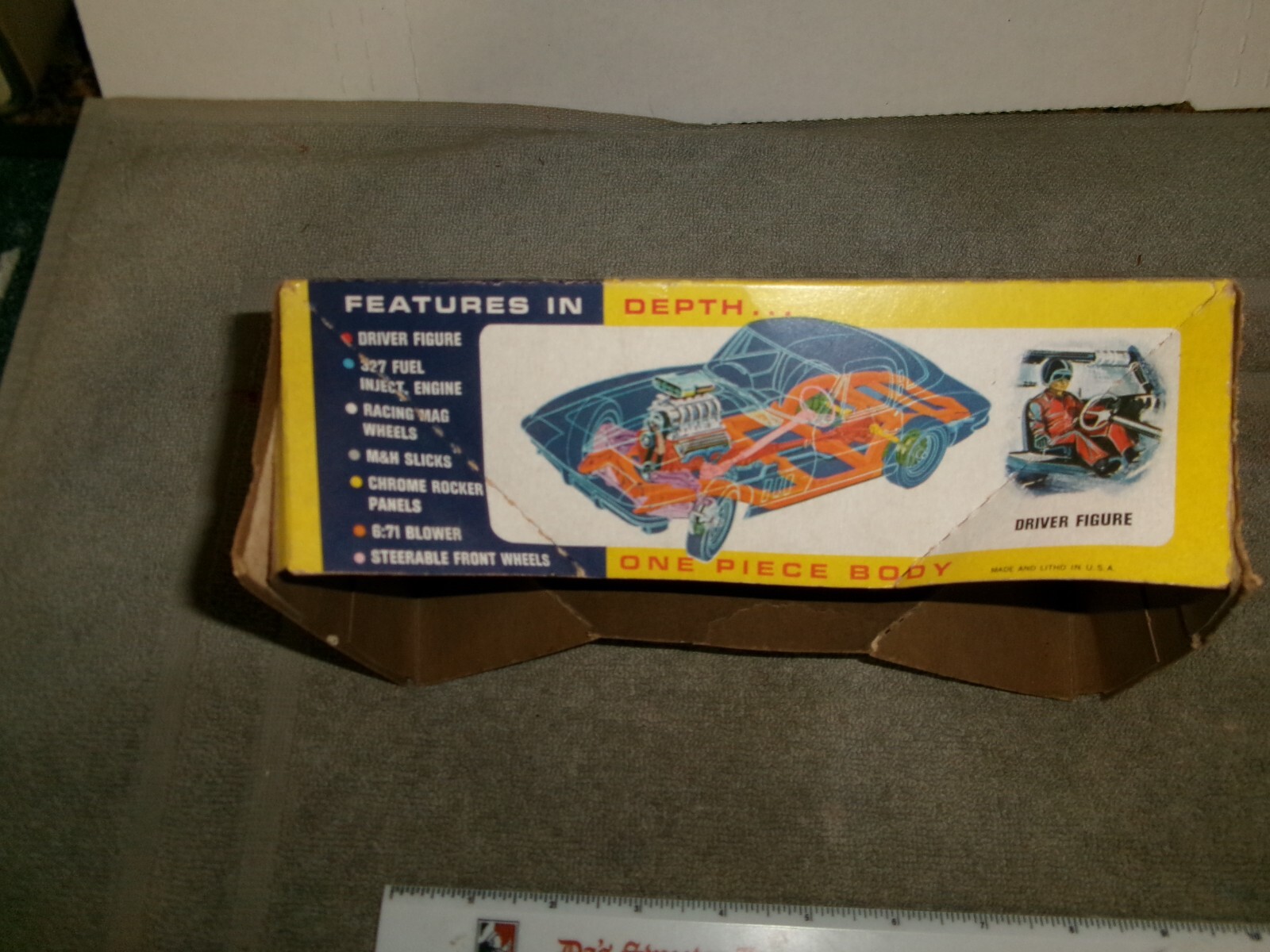 VINT. 1965 MPC CHEVROLET CORVETTE PLASTIC MODEL CAR KIT BOX LID ONLY | eBay