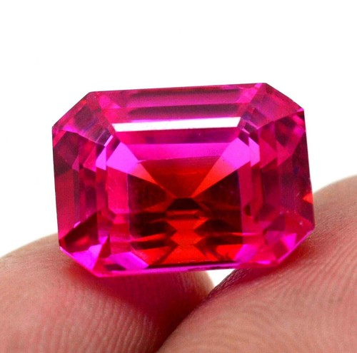 14.85CT Natural Bi-Color Pitambari Sapphire Emerald Cut Loose Certified Gemstone | eBay