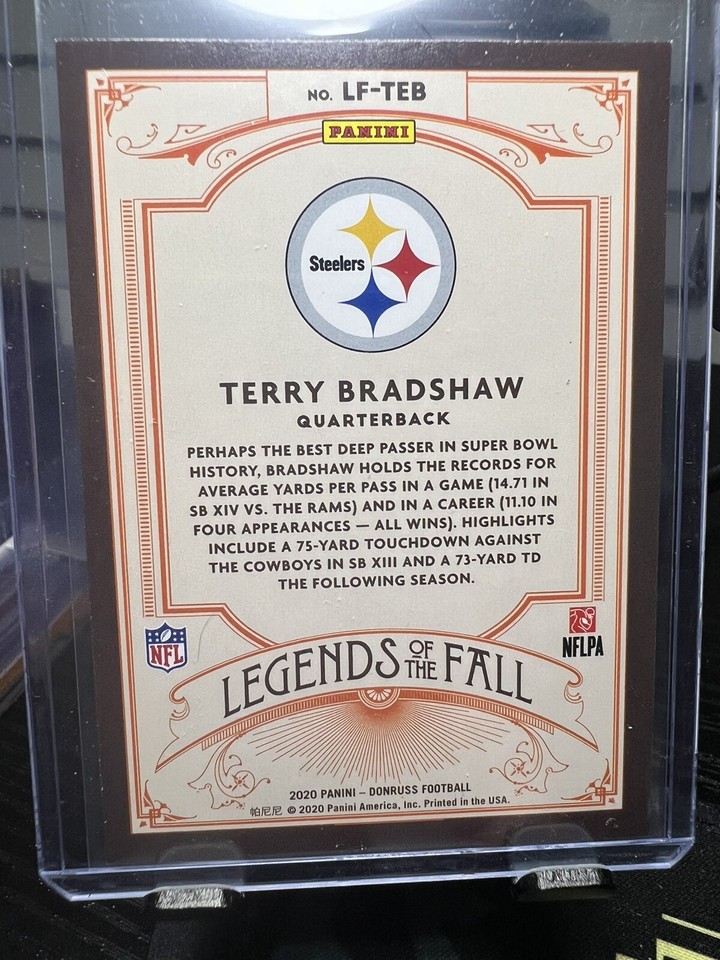 2020 Panini Donruss - Legends of the Fall #LF-TEB Terry Bradshaw | eBay