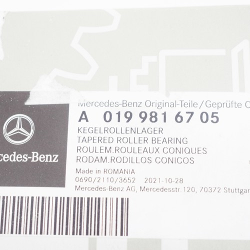 MB SPRINTER 906 DIFFERENTIAL GEAR TAPERED ROLLER BEARING A0199816705 NO ...