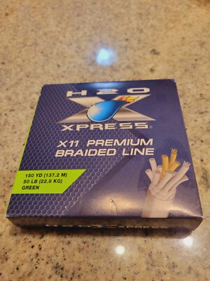 Fishing Line H2O Xpress X11 Premium Braided 65 Lb Test 150 Yard Spool ...
