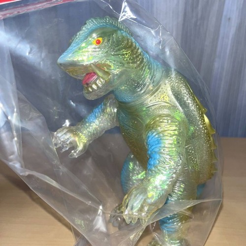 Marusan Showa Gamera 350 Crystal Aurora Gold Light Blue Soft Vinyl ...