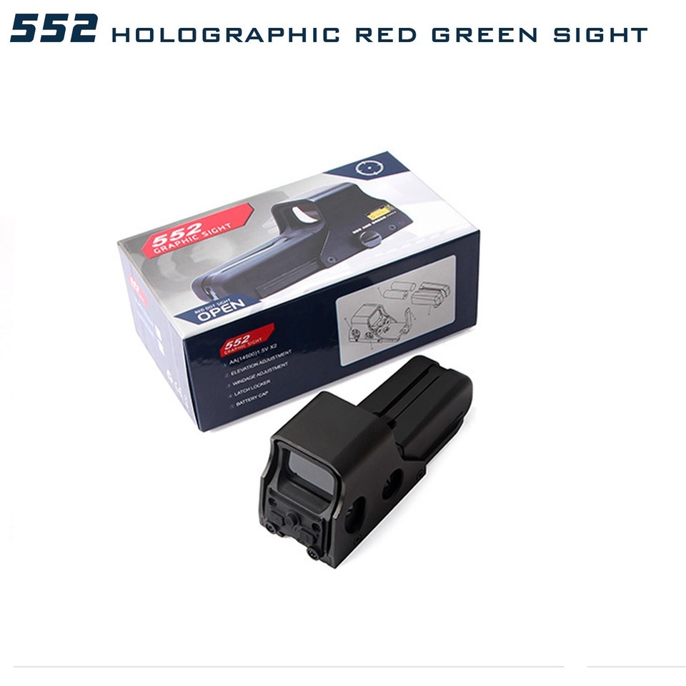 552 Holographic Red Green Dot Reflex Sight Scope Tactical Hunting 20mm ...
