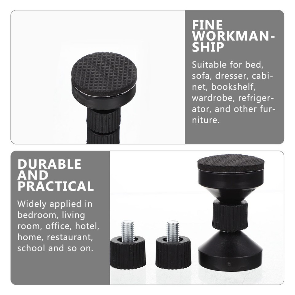 4 Pcs Adjustable Threaded Bed Frame Headboard Stopper Stabilizers Tool ...