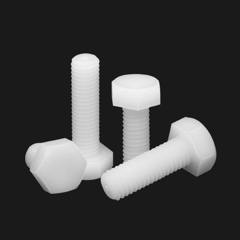 Nylon Plastic White Hex Hexagon Head Screws Bolts M3 M4 M5 M6 M8 M10 ...