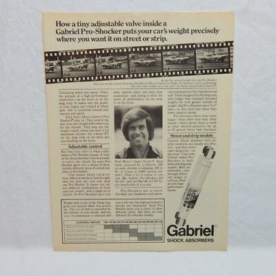 GABRIEL SHOCK ABSORBERS VINTAGE ADVERTISING MAGAZINE PAGE, AUGUST, 1978 ...