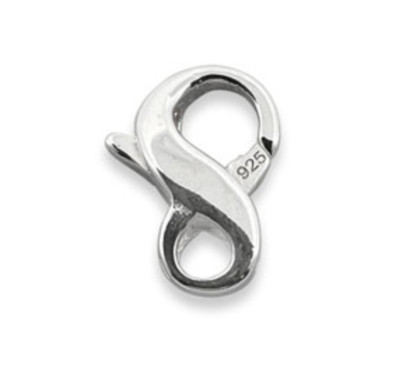 Sterling Silver INFINITY CLASP 12mm – S Hook Connector – 925 Pack of 1 ...