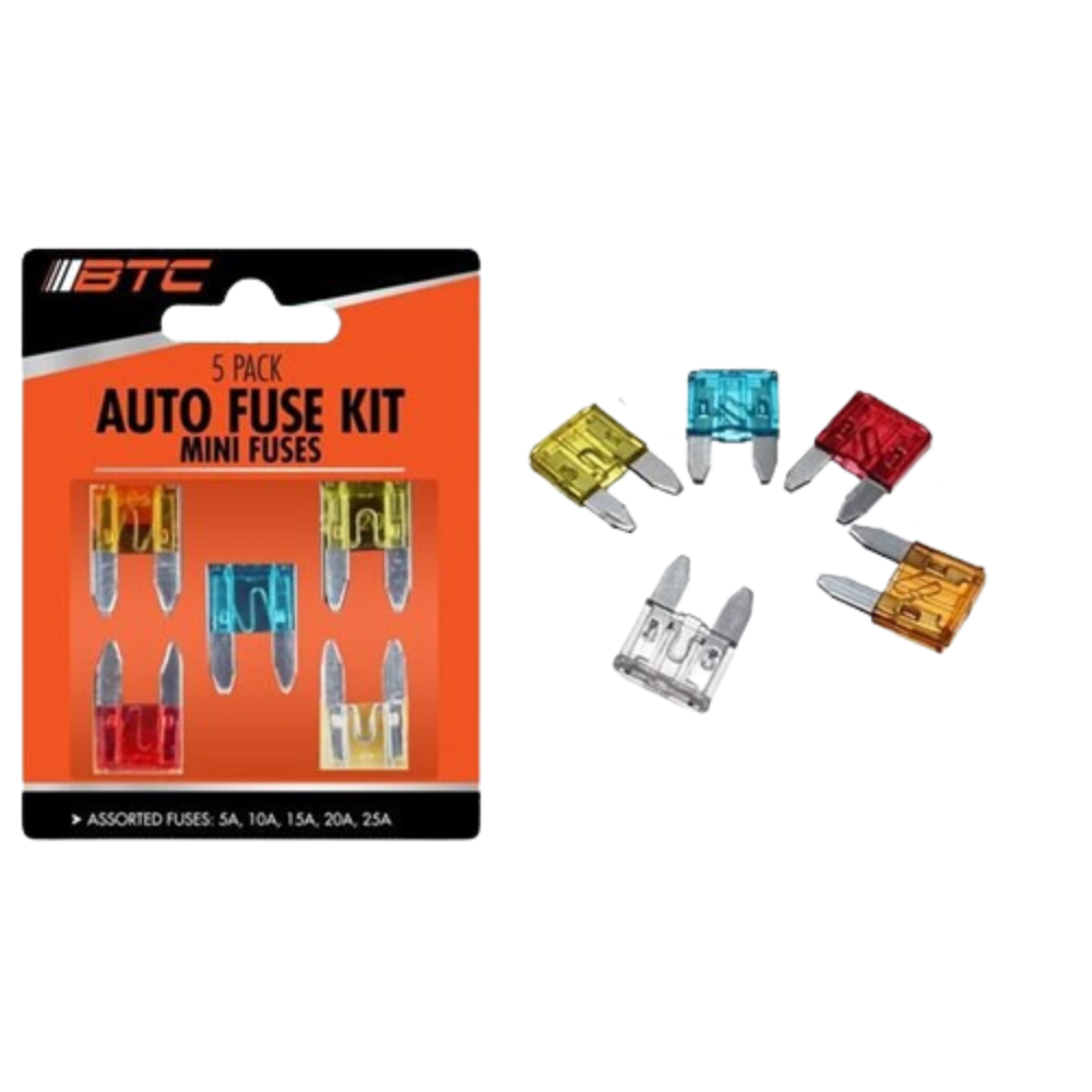 5pcs Car Auto Fuse Mini Fuse Fuses Kit Blade Assorted 5AMP 10AMP 15AMP ...