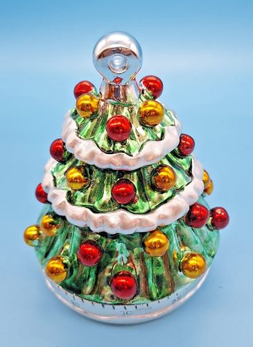 CHRISTMAS Tree Kitchen Timer Holiday Boston Warehouse 60 minute Cooking ...