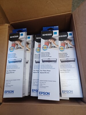 LOT OF 20 NOB GENUINE Epson S015329 Black Printer Ribbon For FX-890 | eBay